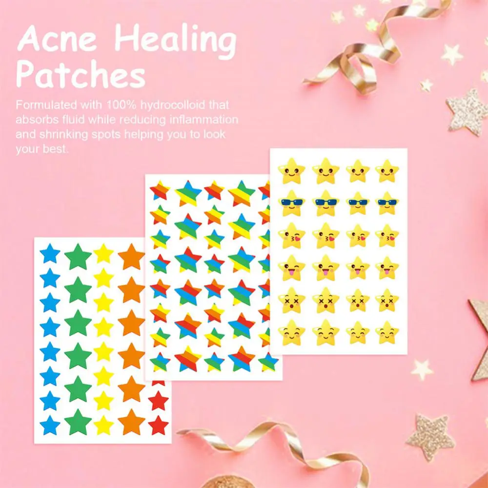 Star Pattern Acne Removal Patches Hydrocolloid Acne Pimple Healing ...