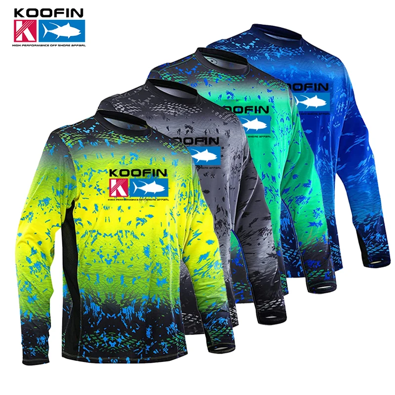 KOOFIN-Fishing-Shirts-Long-Sleeve-Uv-Protection-Clothing-Mens-Outdoor ...