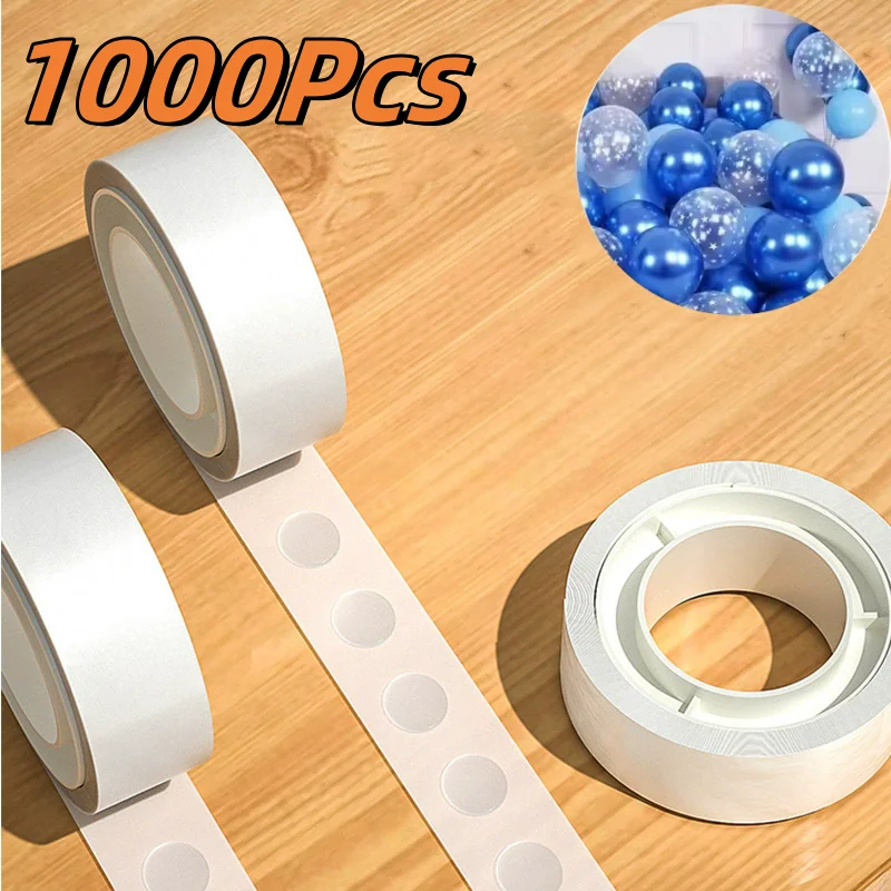 100-1000Pcs Double Sided Adhesive Poster Clear Glue Point Tape Round No ...
