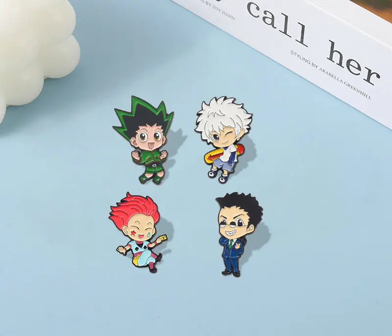 HUNTERxHUNTER-Enamel-Pin-Custom-GON-Killua-Kurapika-Leorio-Hisoka ...