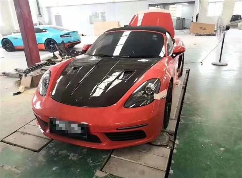 For Porsche 718 981 Boxster Cayman 2016-2022 Carbon Fiber Front Bumper ...