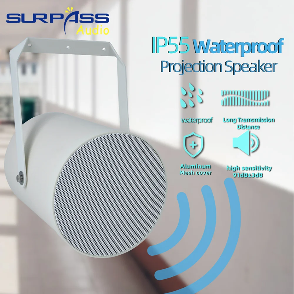100V-Waterproof-IP55-Wall-Speaker-12W-Outdoor-PA-Audio-Player-Loudspeaker-Public-Address-Stereo ...
