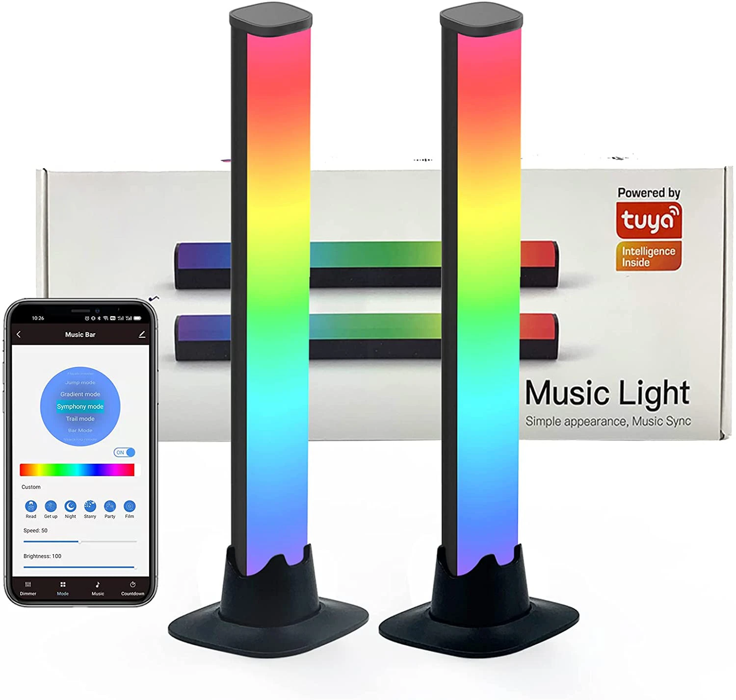 RGB Smart LED Light Bars Intelligent Ambient Backlight for Gaming TV ...