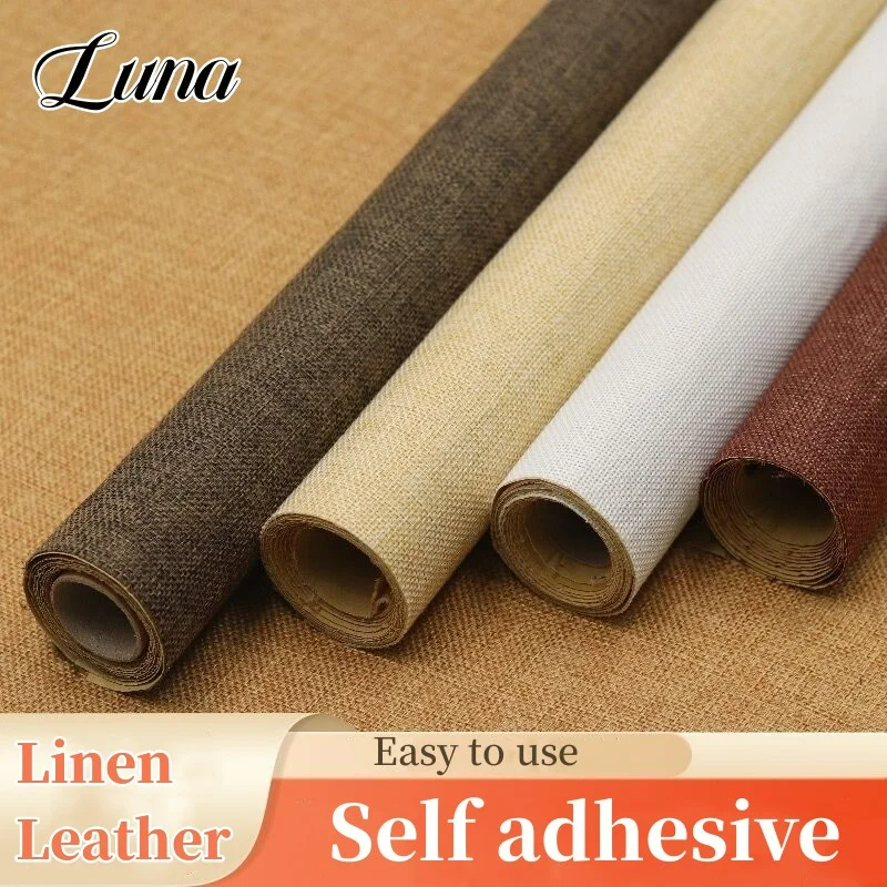 17-Colors-Self-Adhesive-Linen-Fabric-Leather-for-DIY-Handmade-Crafts ...