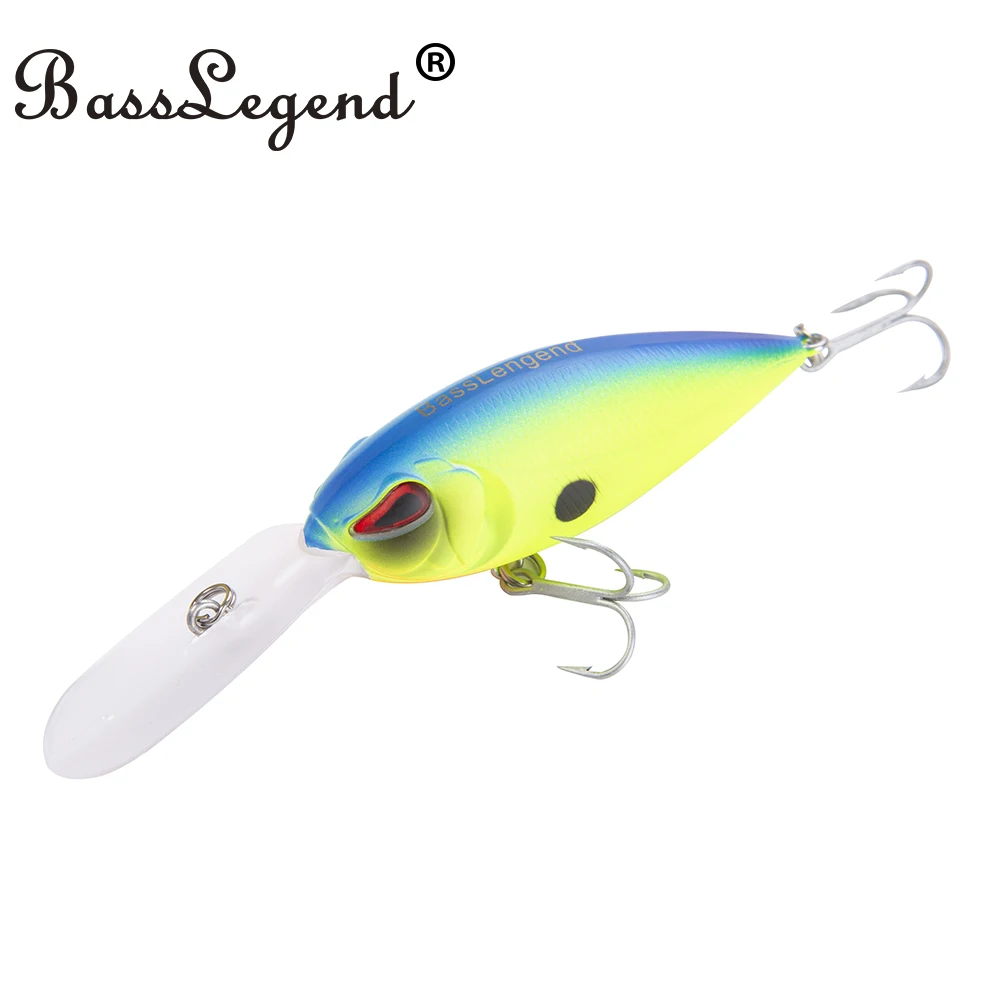 BassLegend pesca flotante profundo Crankbait Bass Pike trucha señuelo ...