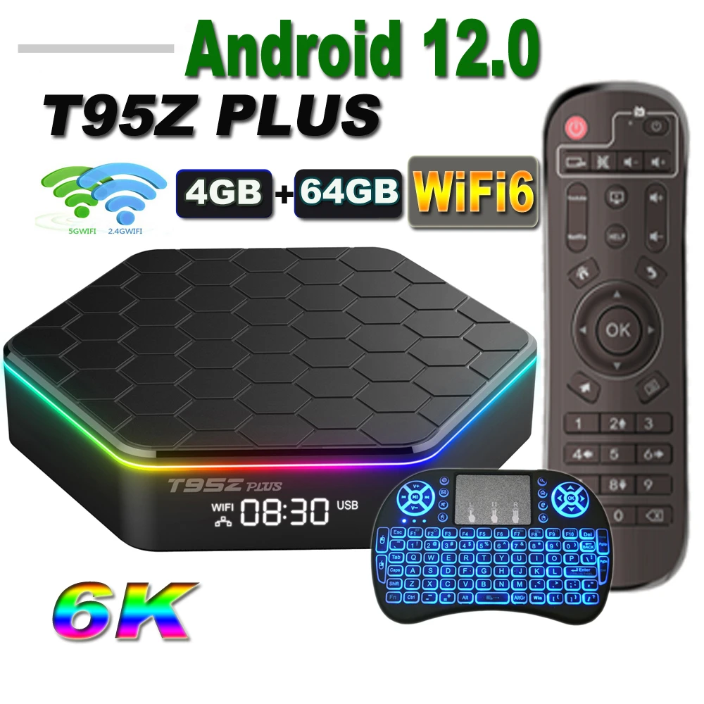 T95z Plus Android 12 Tv Box Allwinner H618 6k 2.4g 5g Wifi6 4gb 64b ...