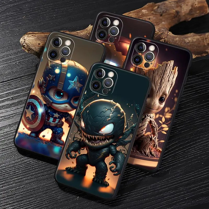 Baby Marvel Venom Groot Funda For iphone 14 Case For iPhone 11 12 13 Mini 14 Pro Max XS X XR 7 8 ...
