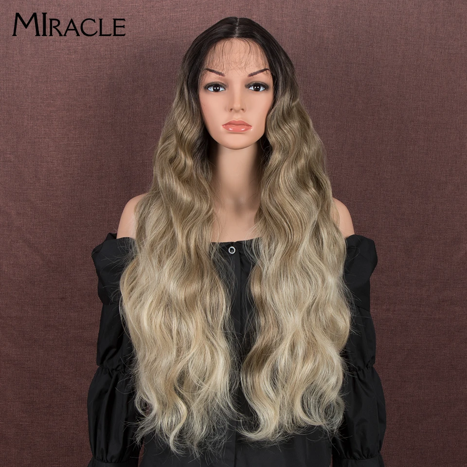Peruca-sint-tica-do-la-o-do-milagre-para-preto-perucas-longas-da-onda ...