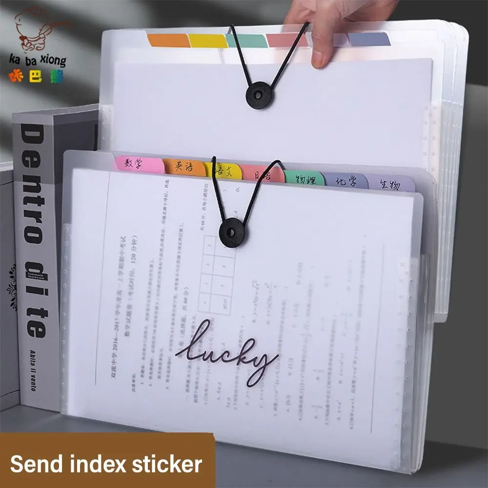 A4-File-Folder-5-8-12Pockets-Test-Paper-Storage-Folder-Waterproof-File ...