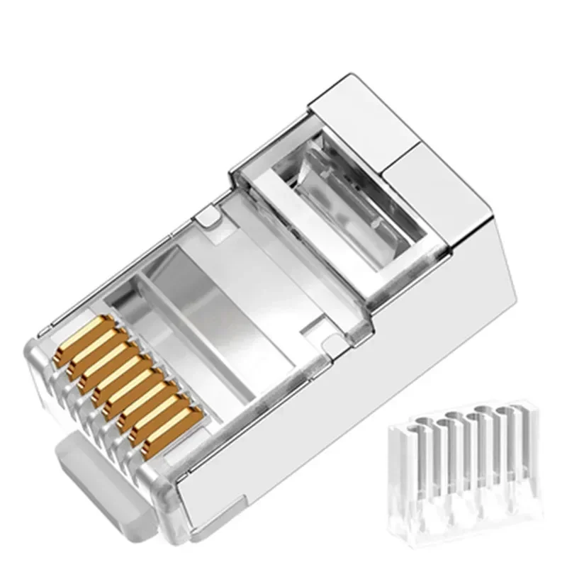 Ethernet-Cat6a-RJ45-Connector-8P8C-6U-Gold-Plated-Modular-Head-Crimp-RJ ...