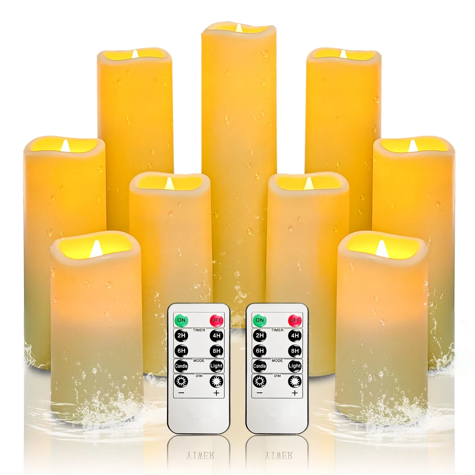 Juego-de-12-velas-sin-llama-impermeables-para-exteriores-velas-de ...