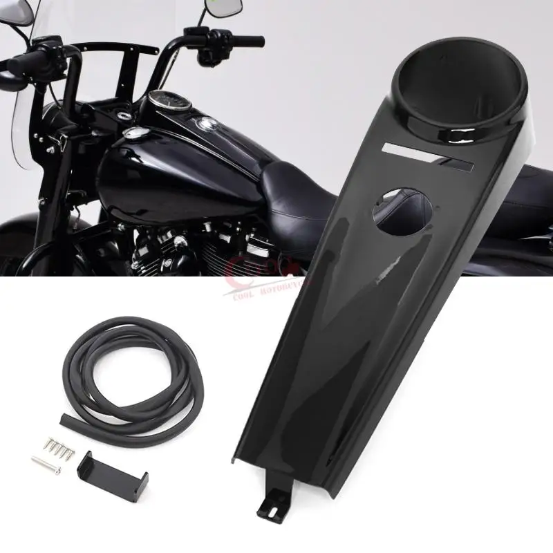 New-Motorcycle-Black-Smooth-Dash-Fuel-Tank-Console-Trim-Panel-Kit-Oil ...