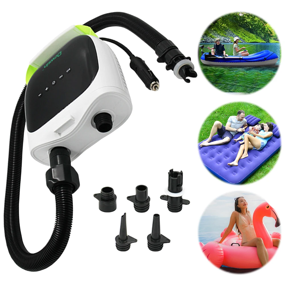 Portable-SUP-Pump-with-6-Nozzles-Air-Mattress-Pump-Dual-Stage-Inflation ...