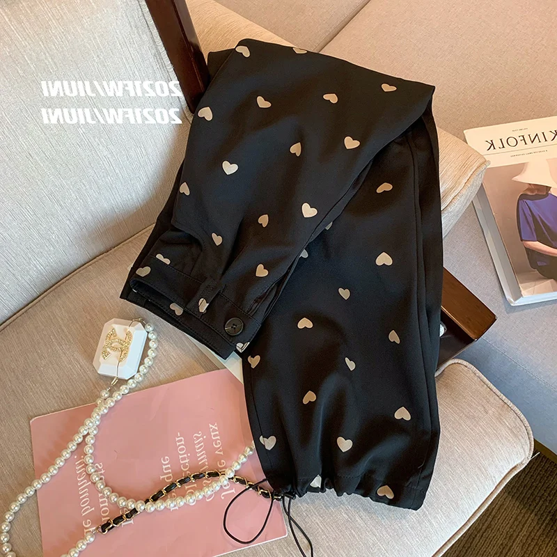 Cal-as-casuais-mulheres-cora-o-impress-o-retro-ador-vel-outono-moda ...