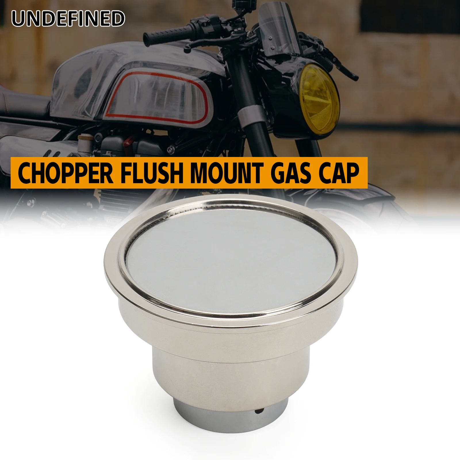 Motorcycle Flush Mount Gas Cap & Weld In Bung for Harley Chopper Bobber ...