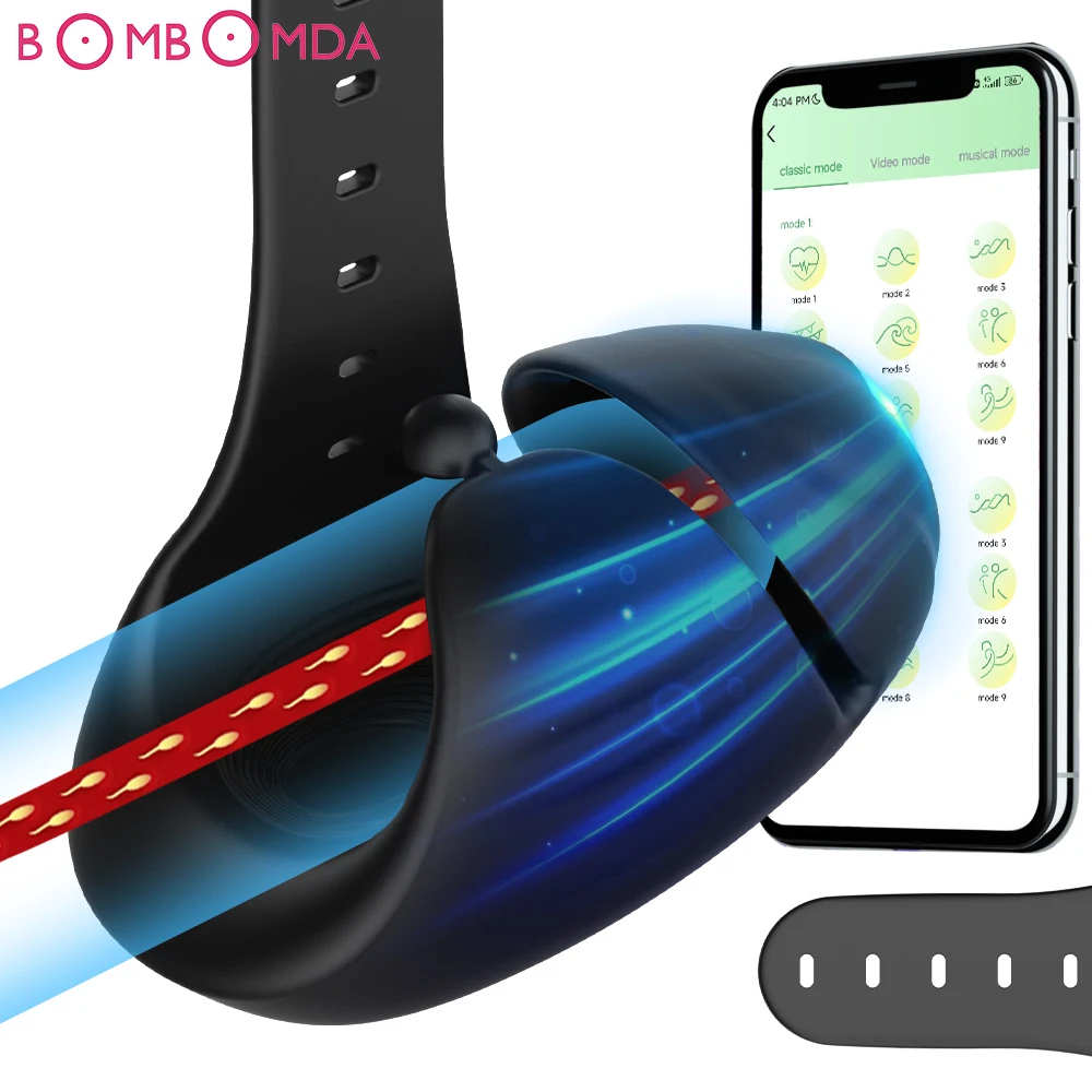 Bluetooth Penis Trainer Vibrator Sex Toys For Men Glans Massager Delay ...