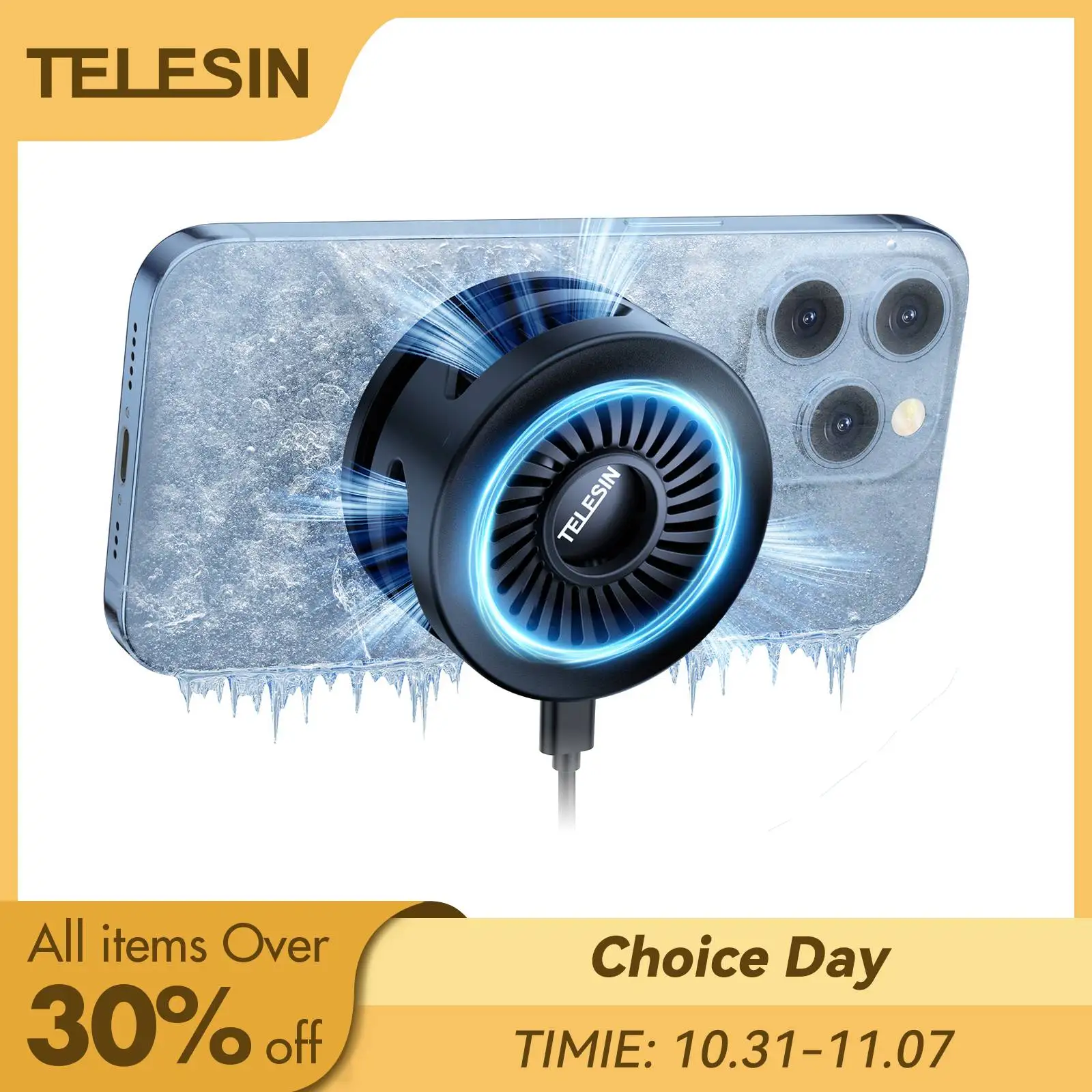 TELESIN-Magnetic-Mobile-Phone-Radiator-Cooler-Cooling-Fan-Heat-Sink-For ...