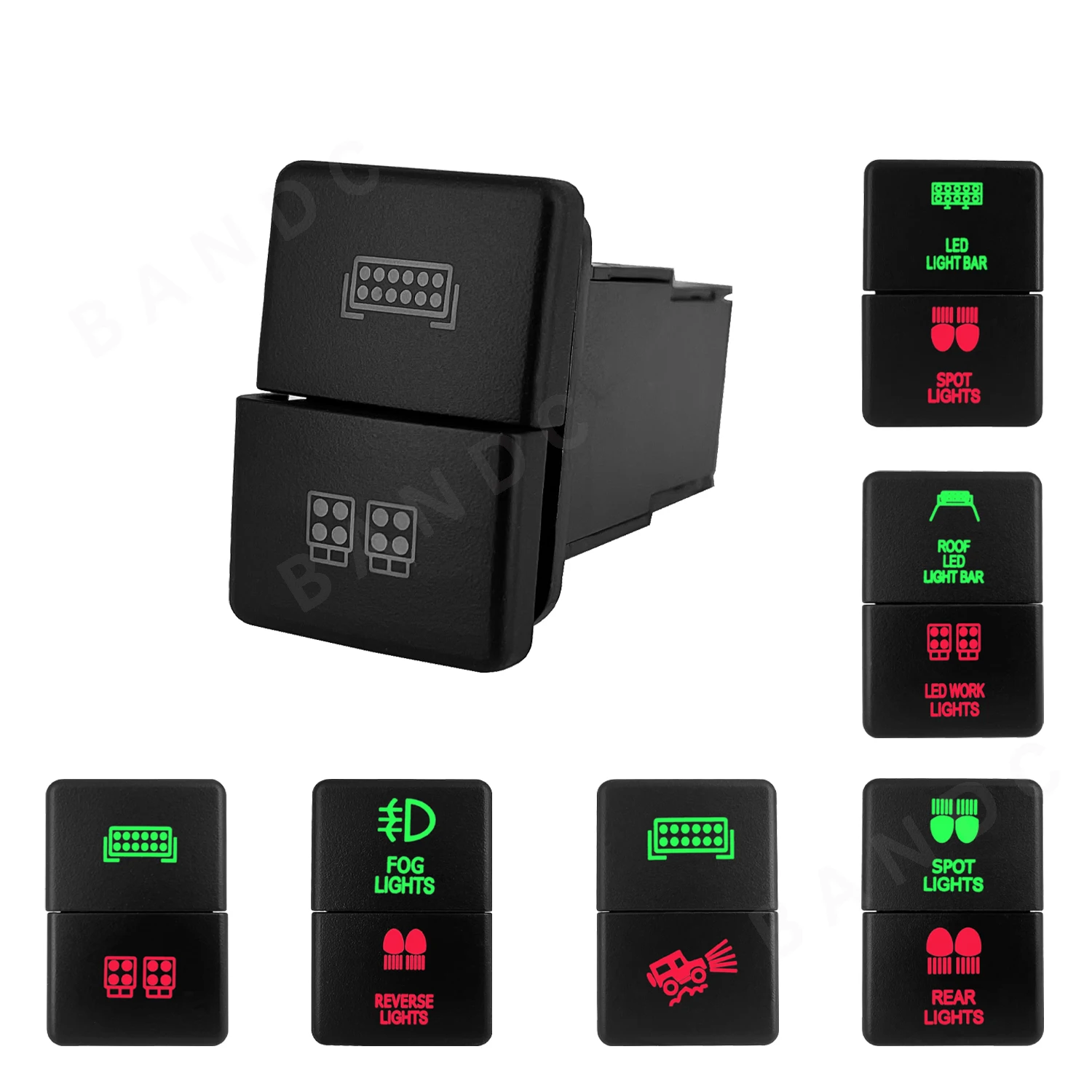 Led Light Bar Dual Push Button Switch With Wiring Connector For Toyota ...
