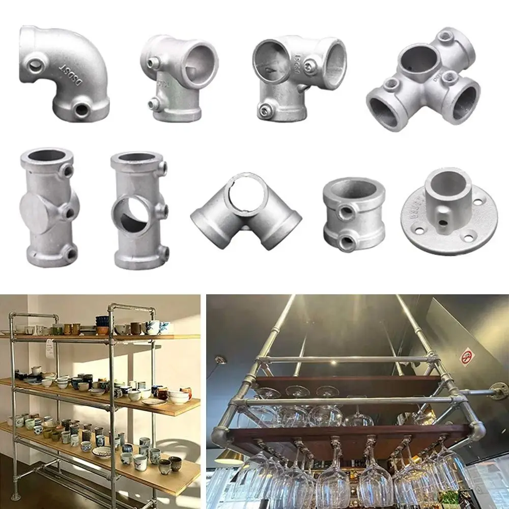 1\2''/3\4" Pipe Fitting Connector Aluminum Alloy Steel Circular Frame ...