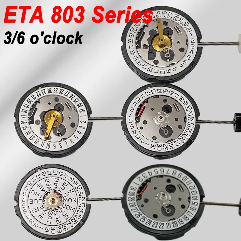 Swiss ETA 805.112 movement quartz movement 803.112/114. 3 /6o ...