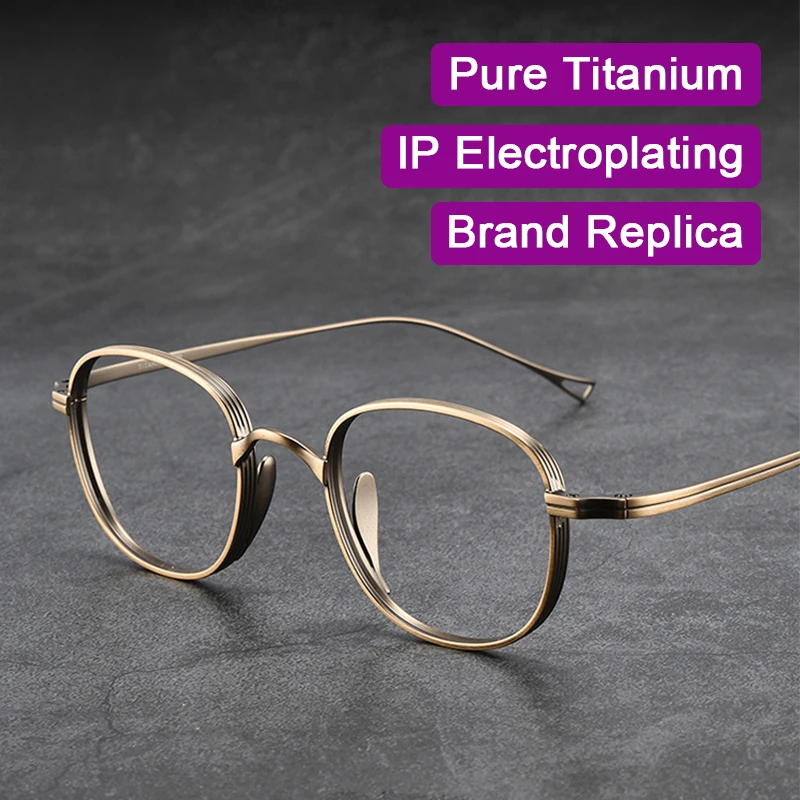 Japan-Style-Retro-Design-Glasses-Pure-Titanium-Handmade-Luxury-Brand ...