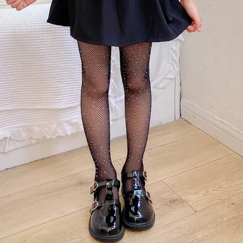 Kids-Sequin-Fishnet-Tights-Top-Girls-Children-Mesh-Fishnet-Net-Pattern ...