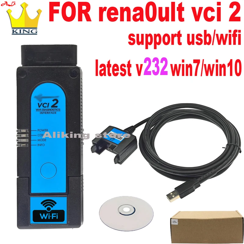 For-renault-VCI-2-Can-Clip-V232-USB-and-WIFI-Obd-2-Automatic-Diagnostic ...