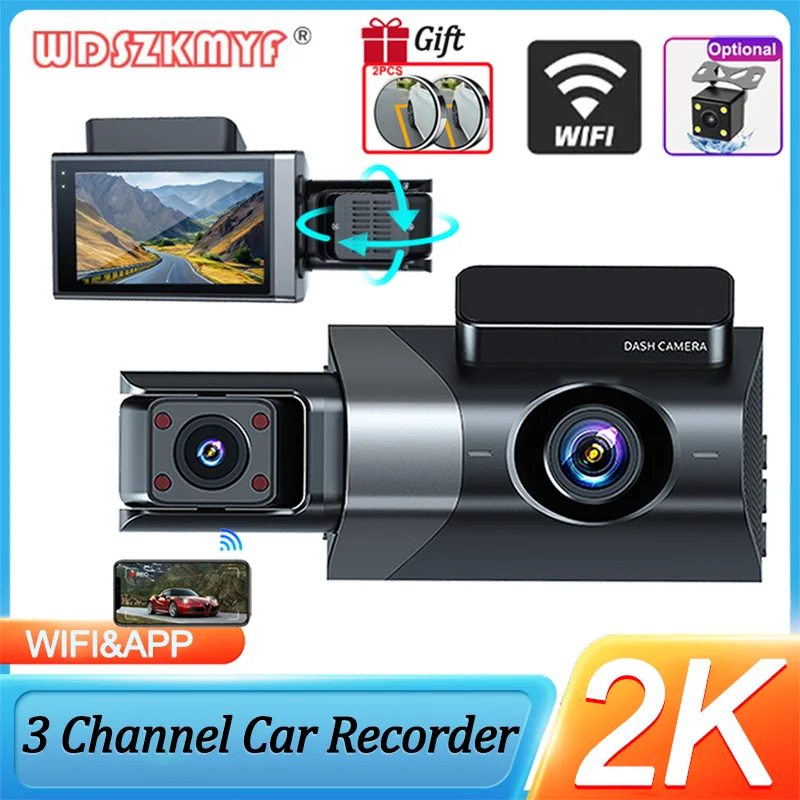 2K-Car-DVR-3-Channel-Dash-Cam-WIFI-Video-Recorder-1440P-Dual-Len-Front ...