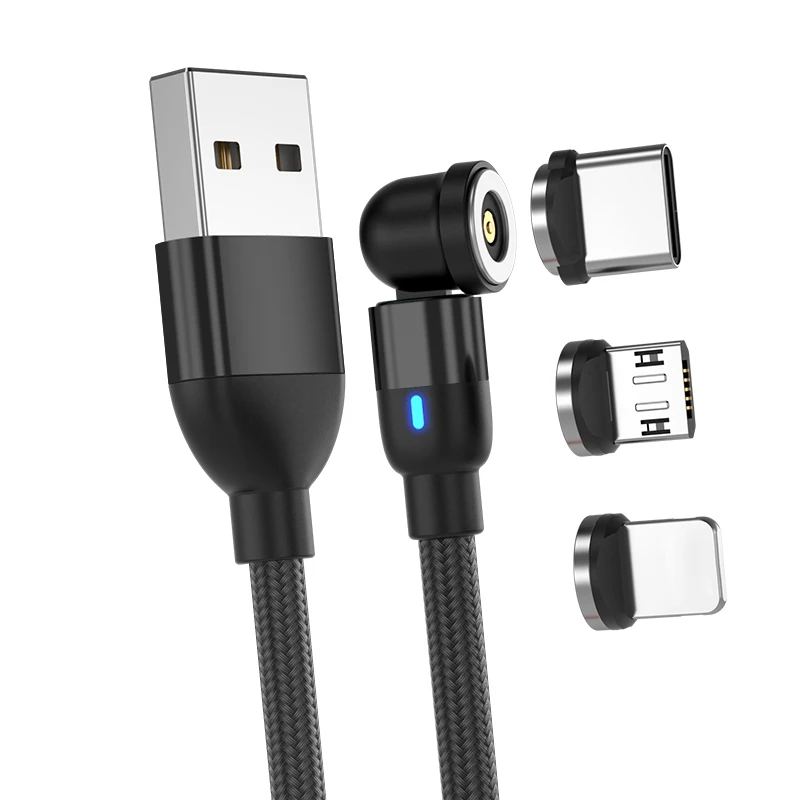 540 Rotate Magnetic USB C IPone Cable Micro USB Cable For iPhone 14 13 ...