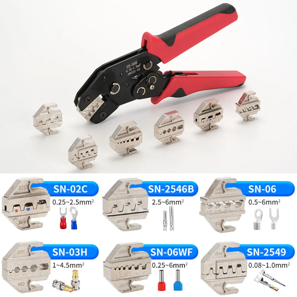 Crimping Tool Set Pressed Pliers Electrician Tools Electrical Terminals ...