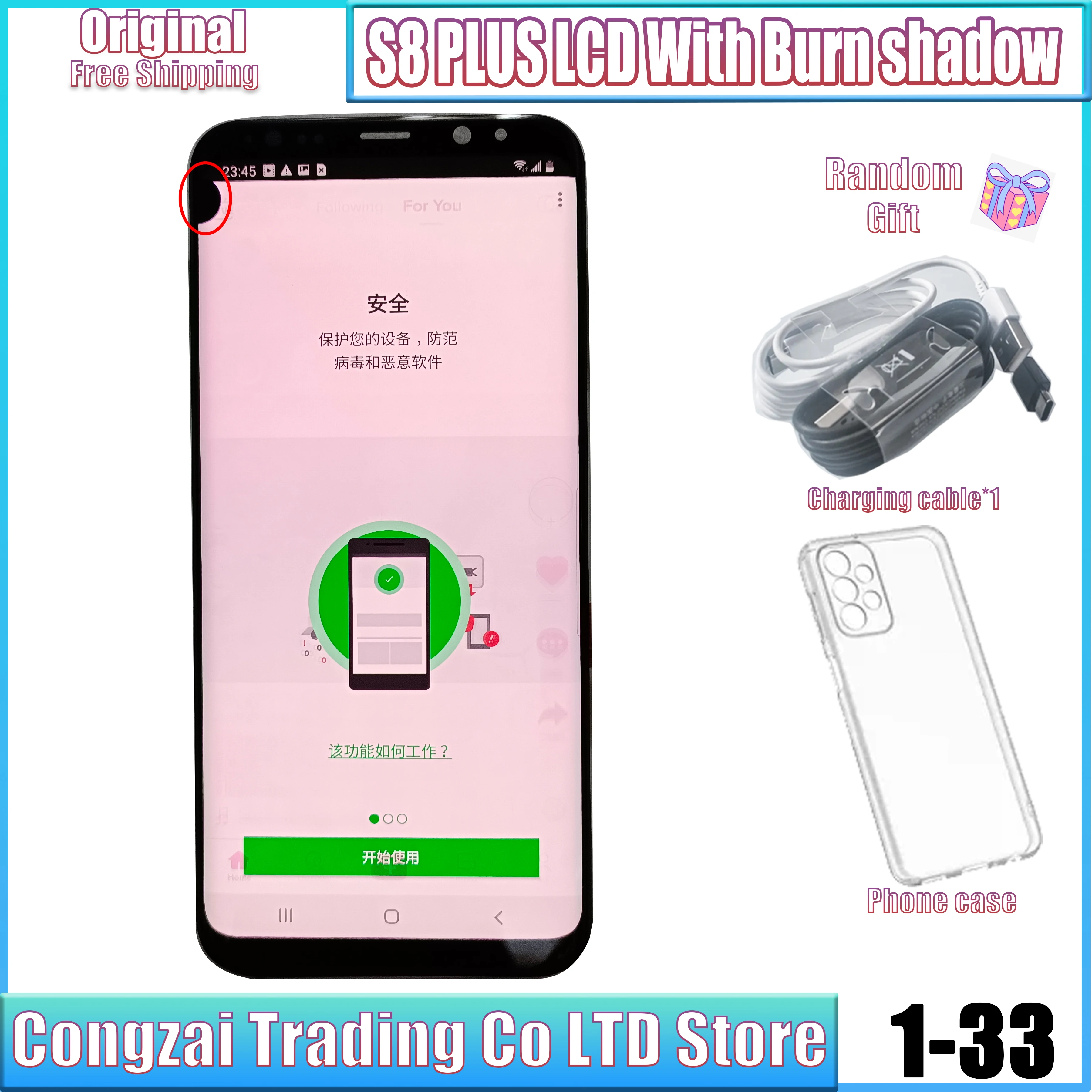 Original-Display-For-Samsung-Galaxy-S8-Plus-G955-G955F-LCD-With-Frame ...