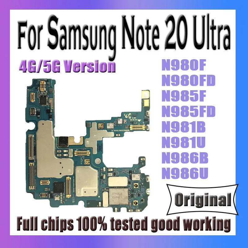 Original Desbloqueado Para Samsung Galaxy Note 20 Placa mãe Ultra 5G ...