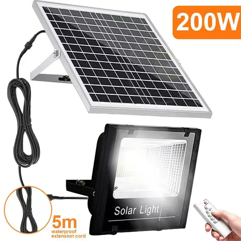 Luz-Led-Solar-de-100w-foco-impermeable-para-exteriores-l-mpara-de-pared ...