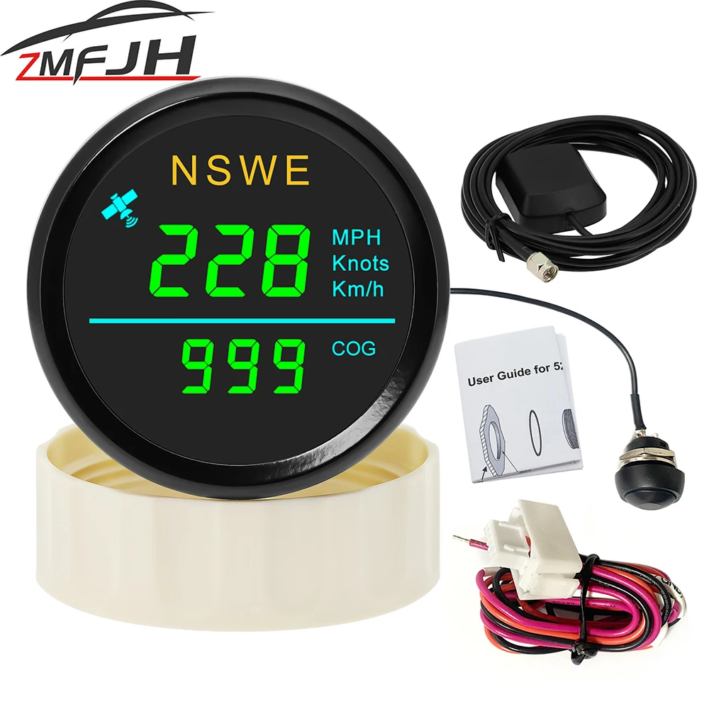 52mm-GPS-Speedometer-KMH-MPH-Knots-COG-GPS-Digital-Speed-Meter-With ...