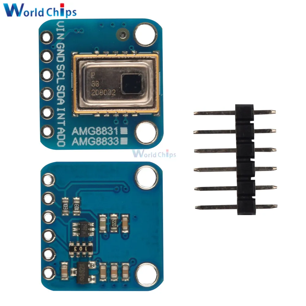 AMG8833 IR 적외선 센서 카메라 모듈, 8x8 열 화상 어레이 온도 센서 모듈, IIC I2C 3 5V arduino용 ...