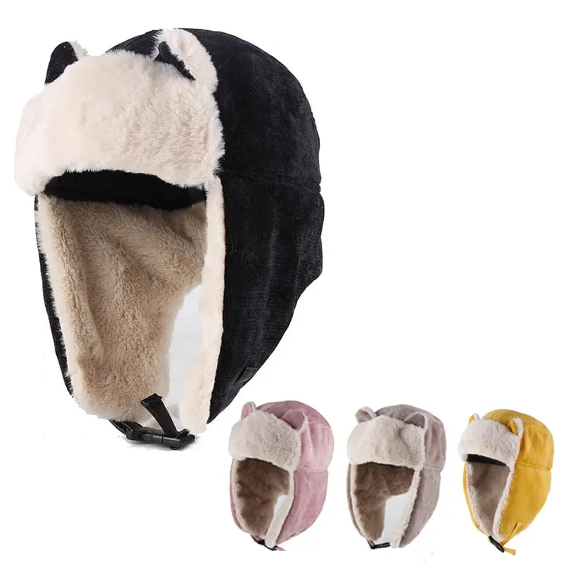 Women-Warm-Earmuffs-Thicken-Ear-Flapped-Hat-Winter-Cold-Proof-Warm ...