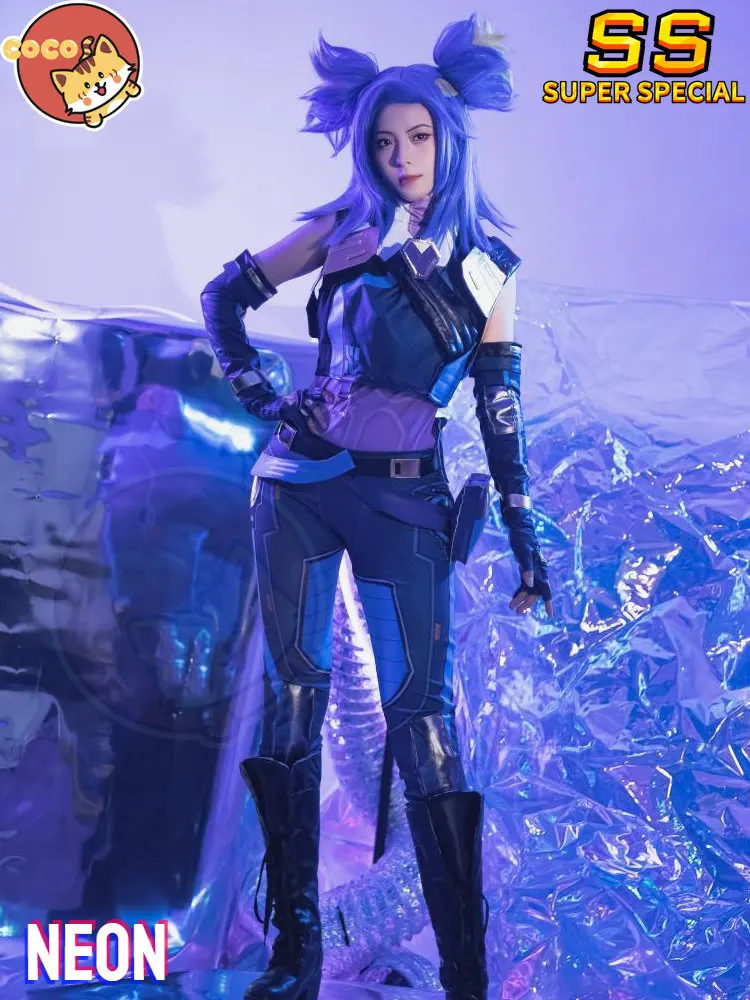 Jogo Valorant Neon Cosplay Traje Neon Cosplay Traje Azul, 44% OFF