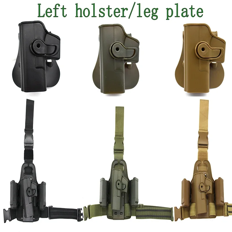 Left-Hand-Droopy-Leg-Gun-Holster-Tactical-Pistol-Thigh-Leg-Holster-with ...