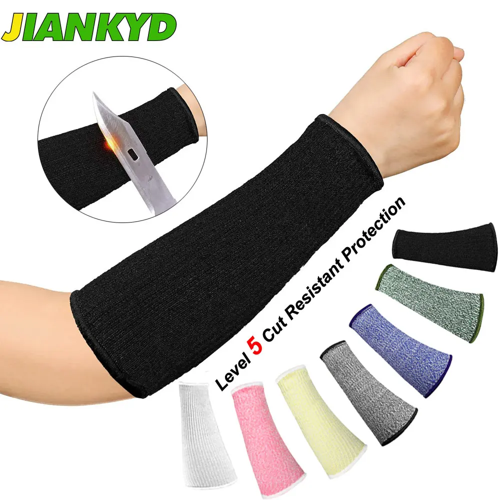 JIANKYD 1Pair Cut Resistant Sleeve Arm Protection Sleeves Level 5 ...