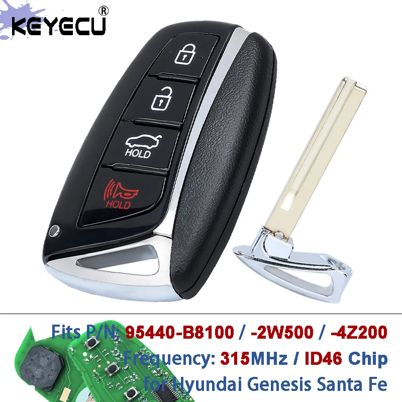 KEYECU P/N: 95440-B8100 95440-2W500 95440-4Z200 315MHz ID46 Chip Smart ...
