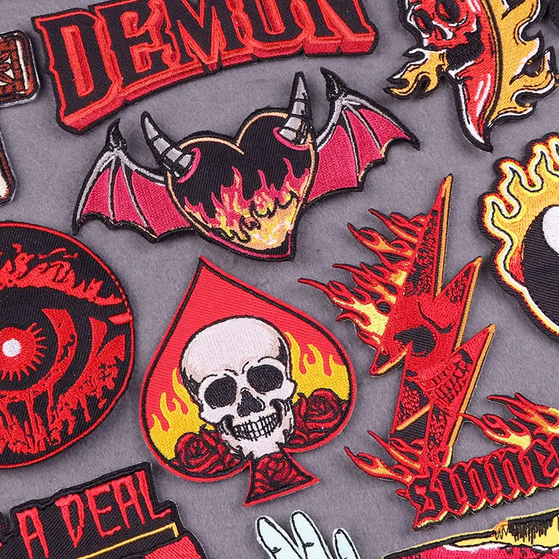Punk-Patch-Iron-On-Embroidered-Patches-for-Clothing-Thermoadhesive ...