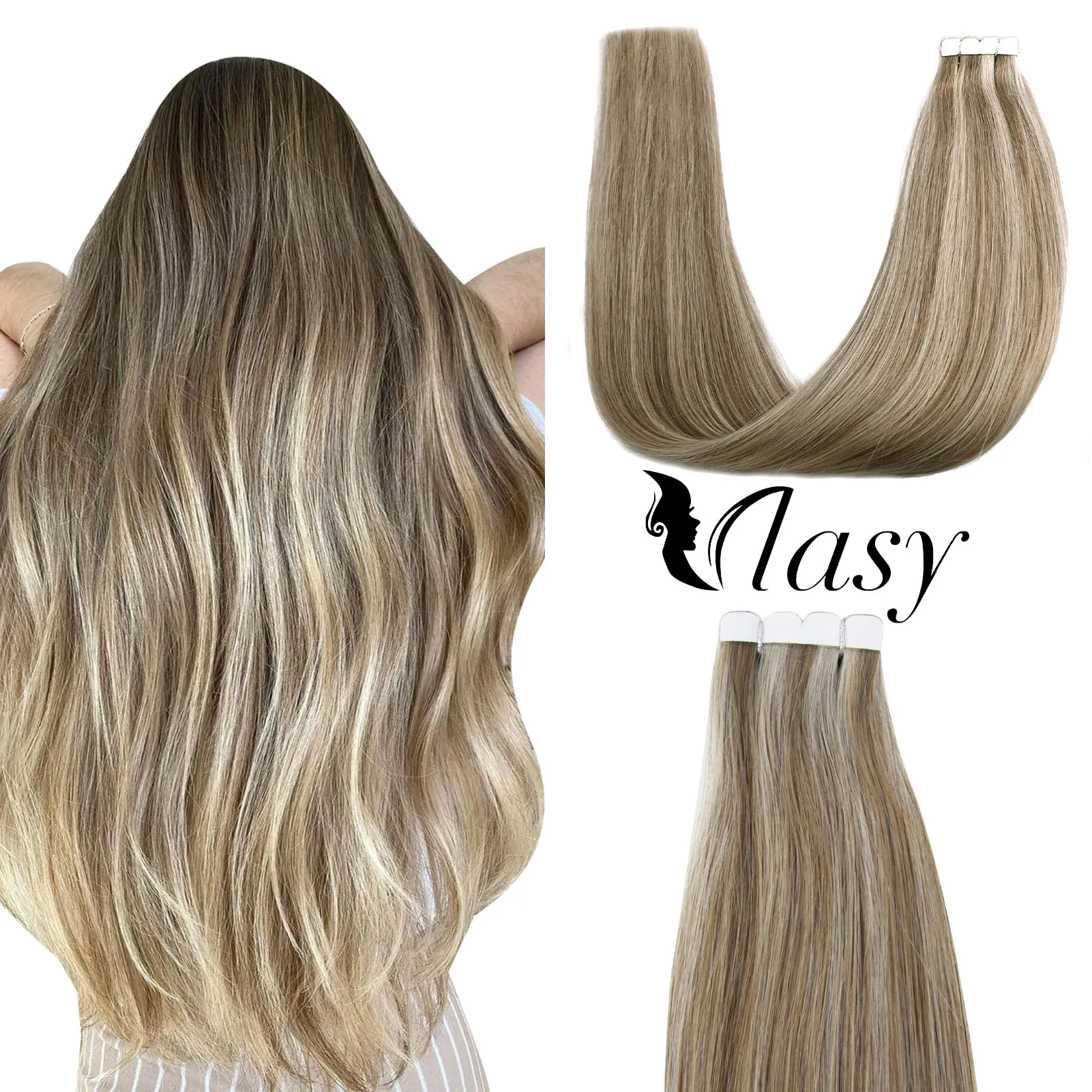 Vlasy-Mini-Tape-In-Hair-Extensions-20P-Real-Human-Hair-Natural-Remy ...