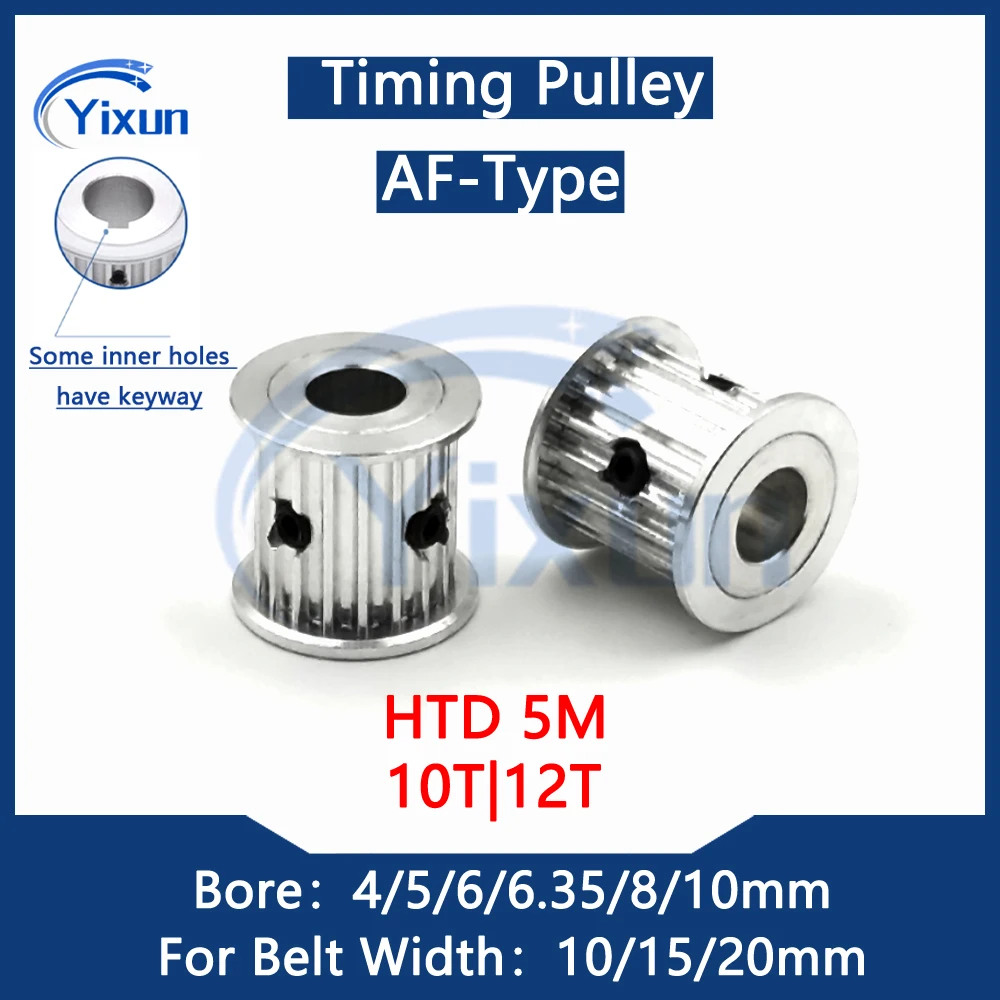 HTD 5M Timing Pulley 10T 12 Teeth Bore 4/5/6/6.35/8/10mm For Belt Width ...