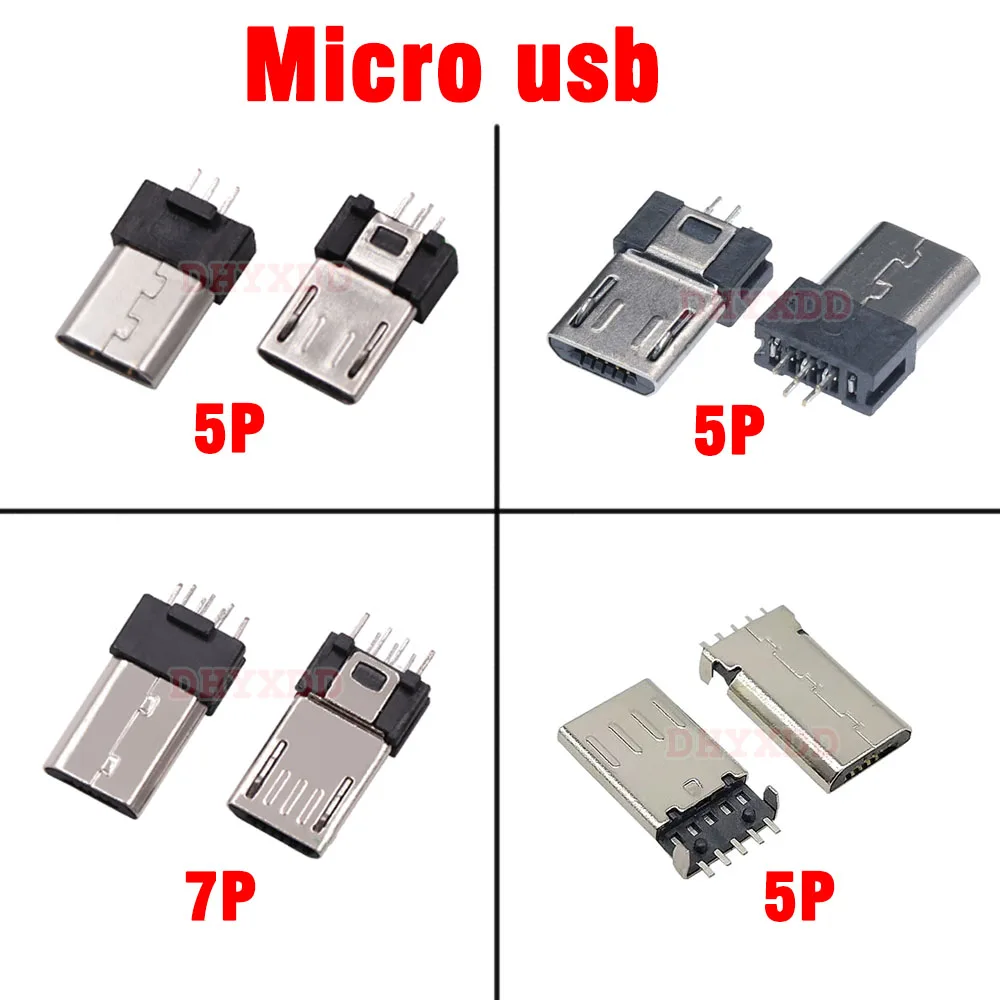 10pcs-lot-Micro-USB-5-Pin-5V-1-5A-USB-Male-Connectors-Micro-USB ...