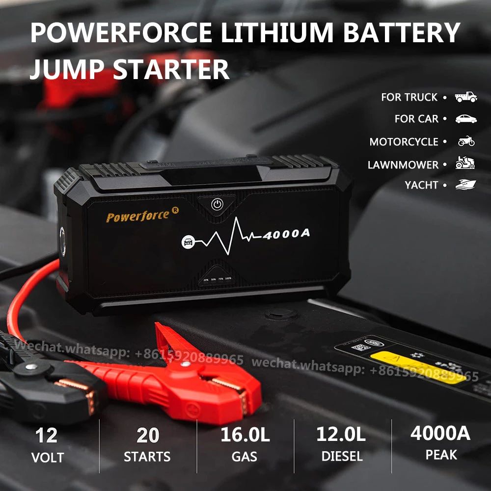 Powerforce 4000a Jump Starter 12v Booster 28000mah Power Bank For 16l ...