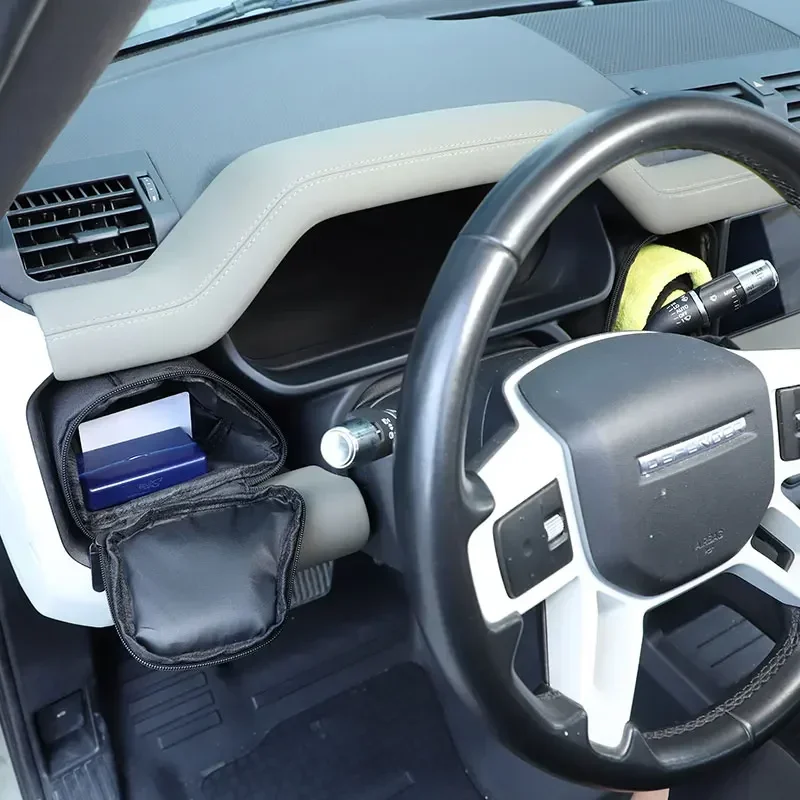 Oxford Cloth Black Car Steering Wheel Storage Bags on Both Sides ...