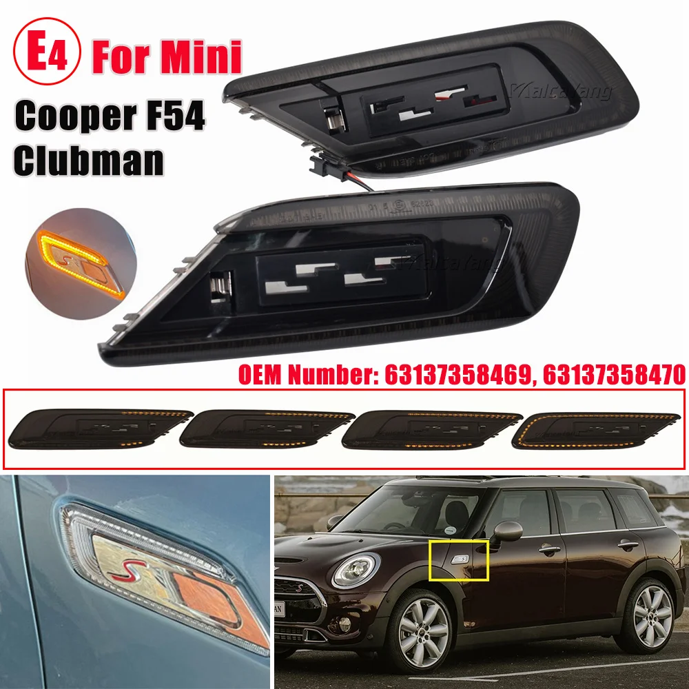For-Mini-Cooper-F54-Clubman-2015-2020-LED-Dynamic-Side-Marker-Light ...