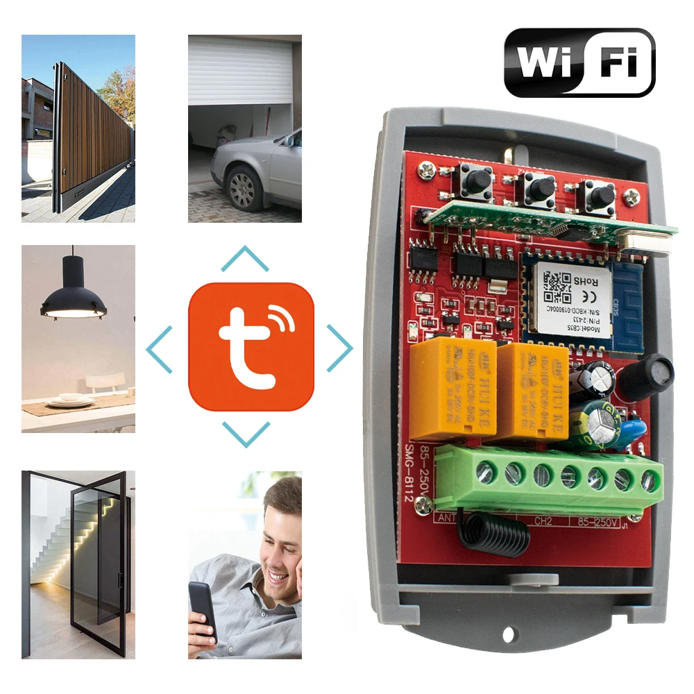 WIFI-Garage-Gate-Door-External-Receiver-Wifi-433-mhz-Controller-Tuya ...
