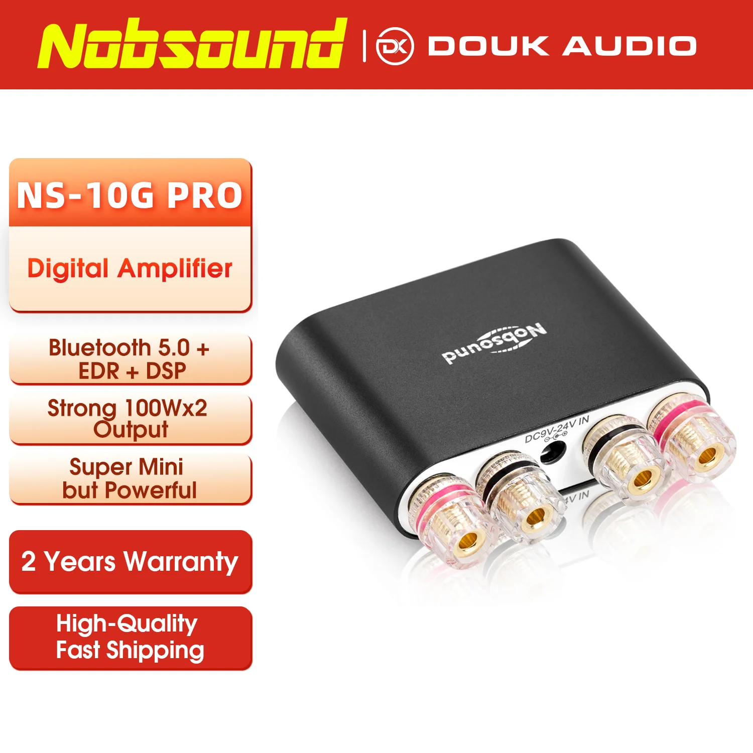 Nobsound NS-10G PRO Hi-Fi デジタルアンプ ミニステレオ DSP Bluetooth 5.0 レシーバー ホーム ...