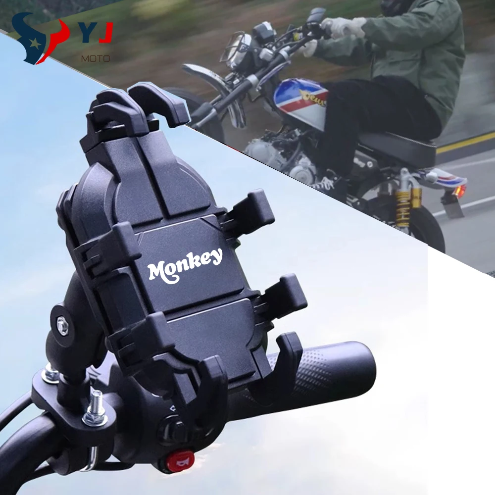 Phone-Holder-W-Shock-Absorber-Handlebar-Rearview-Mirror-Mount-GPS-Clip ...